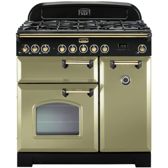 Falcon Classic Deluxe 90cm Dual Fuel Cooker - Olive and Brass – R.T. Edwards Commercial