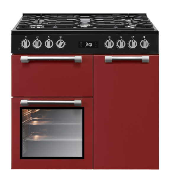 Beko 90cm Dual Fuel Freestanding Cooker - Burgundy – R.T. Edwards ...