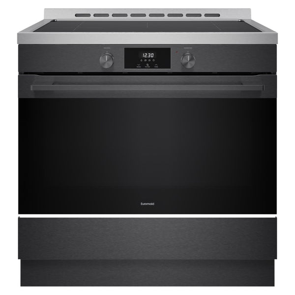 Euromaid 90cm Freestanding Cooker Induction Air Fry - Dark Stainless ...