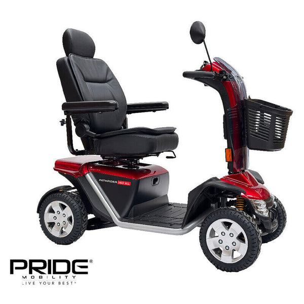 Pride Pathrider 130 XL 4 Mobility Scooter - Red – R.T. Edwards Commercial